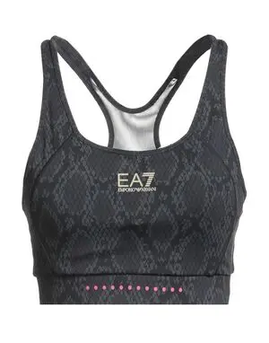 EA7 Snakeskin-print Sleeveless Sports Top