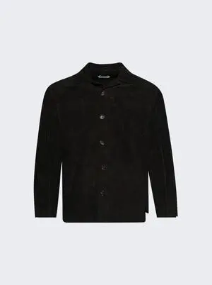 BODE Suede Overshirt - Black