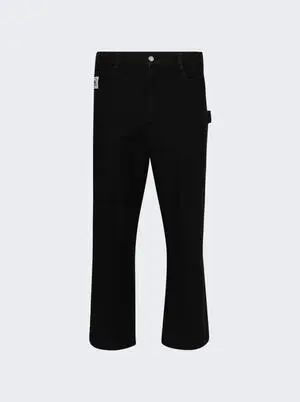 BODE Embroidered Denim Trousers - Black