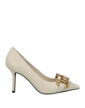 TOSCA BLU Leather Stiletto Pumps White