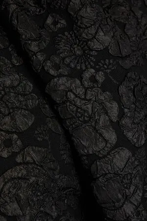 GANNI Cloqué Mini Dress - Black