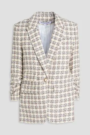 Veronica Beard Martel Dickey Checked Cotton-blend Tweed Blazer
