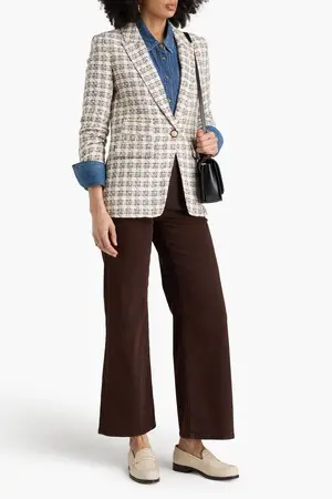 Veronica Beard Martel Dickey Checked Cotton-blend Tweed Blazer