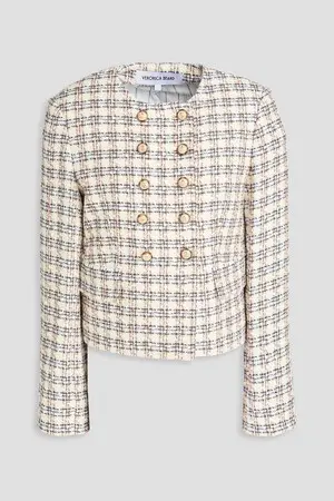 Veronica Beard Bentley Double-breasted Cotton-blend Tweed Jacket - Ivory