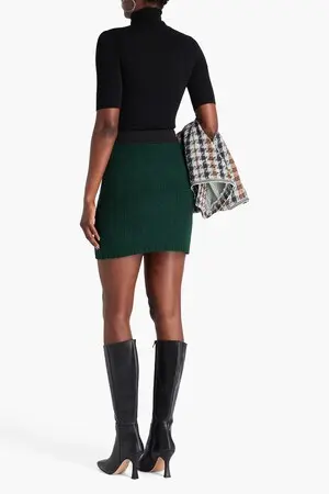 Veronica Beard Rivka Bouclé-knit Mini Skirt