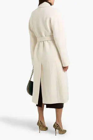 Veronica Beard Della Dickey Double-breasted Wool-felt Coat - Ecru
