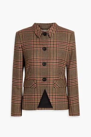 Veronica Beard Aire Dickey Checked Wool-tweed Blazer
