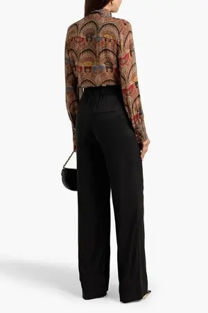 Veronica Beard Grigore Cupro-blend Wide-leg Pants