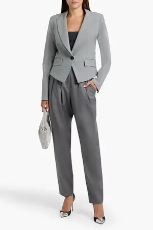 Veronica Beard Hosanna Dickey Woven Blazer - Gray