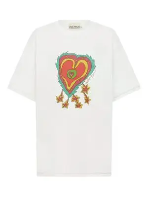 ALEMAIS Heart-print T-shirt - White