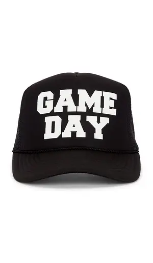 FRIDAY FEELIN Game Day Trucker Hat - Black