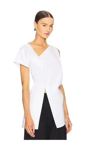 RÓHE Asymmetrical Poplin Top