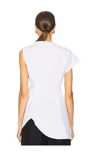 RÓHE Asymmetrical Poplin Top
