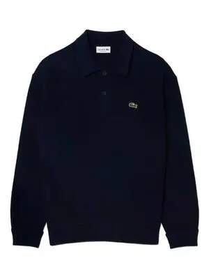 Lacoste Long Sleeve Wool Polo Shirt - Blue
