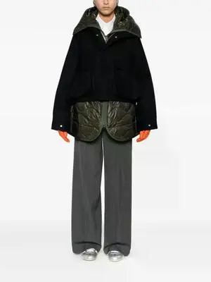 Sacai Hooded Quilted-panel Jacket