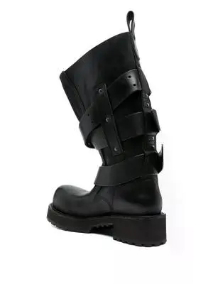 Balenciaga Venom Buckle-strap Leather Boots