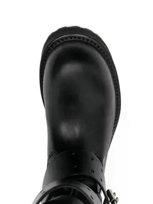 Balenciaga Venom Buckle-strap Leather Boots