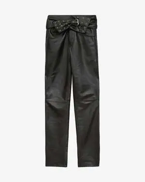 Isabel Marant Chazia Fitted Leather Pants