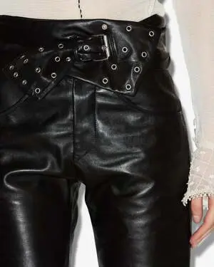 Isabel Marant Chazia Fitted Leather Pants