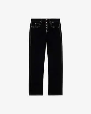 Isabel Marant Jeffrey Fitted Denim Pants - Black