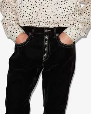 Isabel Marant Jeffrey Fitted Denim Pants - Black