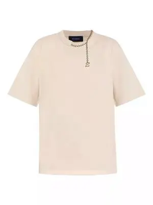 Sportmax Chain-embellished T-shirt - Neutrals