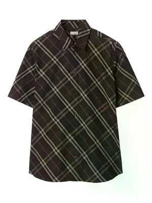 Burberry Check-pattern Cotton Shirt - Brown