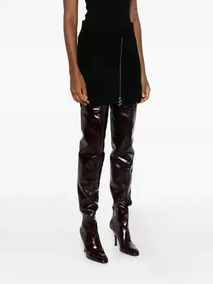 Sportmax Ribbed Zip-front Mini Skirt