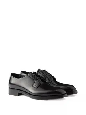 Prada Leather Lace-up Shoes - Black