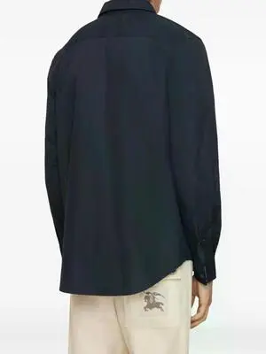 Burberry Equestrian-knight Embroidered Shirt - Blue