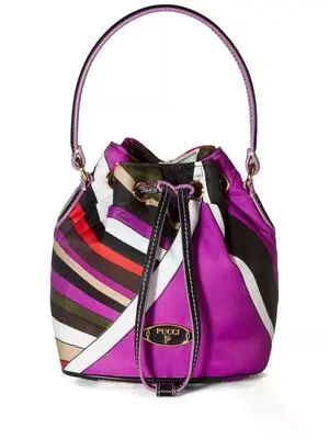 Emilio Pucci Printed Bucket Bag - Purple