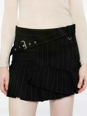 Isabel Marant Pinstriped Ruffled Skirt