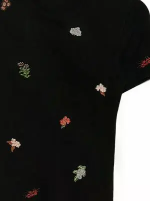 JNBY Graphic-embroidered T-shirt - Black