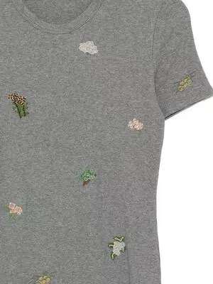 JNBY Graphic-embroidered T-shirt - Grey