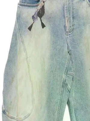 CROQUIS Drawstring Tapered Jeans