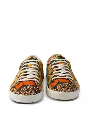 Prada Floral-print Canvas Sneakers