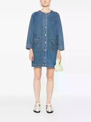 SPORT B. BY AGNÈS B. Logo-patch Denim Shirt Dress