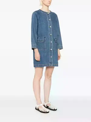 SPORT B. BY AGNÈS B. Logo-patch Denim Shirt Dress