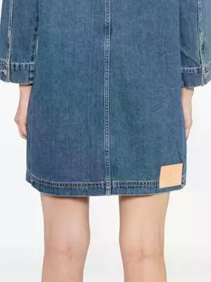 SPORT B. BY AGNÈS B. Logo-patch Denim Shirt Dress