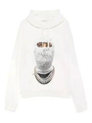 IH NOM UH NIT Graphic-Print Hoodie White