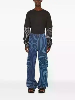 Emilio Pucci Marmo-print Cargo Jeans