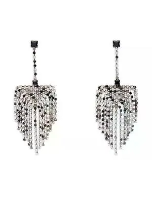 Isabel Marant Faye Crystal-fringe Earrings - Silver
