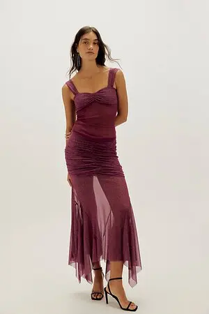 DŽO Alina Skirt Set Glitter Wine