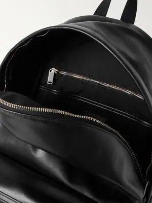 Saint Laurent City Leather Backpack - Black