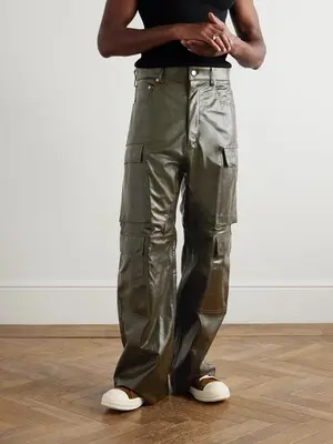 Rick Owens Straight-leg Leather Cargo Trousers