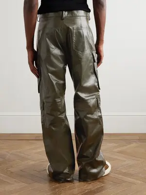 Rick Owens Straight-leg Leather Cargo Trousers