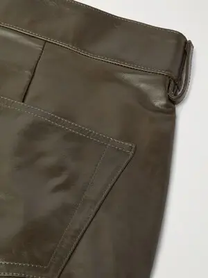 Rick Owens Straight-leg Leather Cargo Trousers