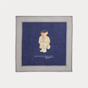 Ralph Lauren Polo Bear Wool-silk Bandanna - Navy Multi