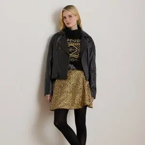 Ralph Lauren Sequined A-line Mini Skirt