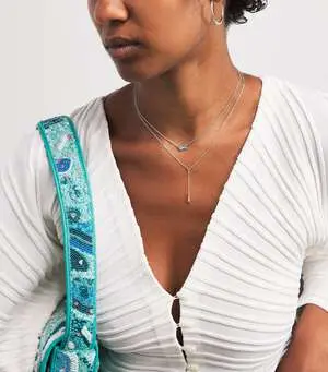 ASTRID & MIYU Sterling Opal Cluster Charm Necklace